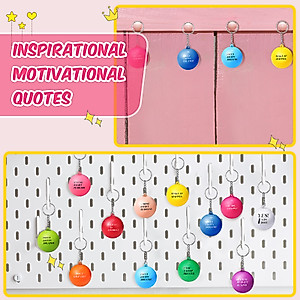 Zhehao 36 Pcs Motivational Stress Balls Keychains Inspirational Foam Stress Relief Balls with Quotes Keychain Encouraging Fun Keychains for Kids Student Adult Relieve Anxiety Party Bag Fillers