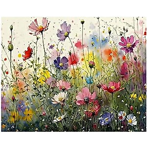 KEUASDV Diamond Painting Kits for Adults, Colorful Flower 5D DIY Diamond Art Kits Full Drill Diamond Dots for Gift Wall Decor and Relaxation Gem Arts 12x16 inch