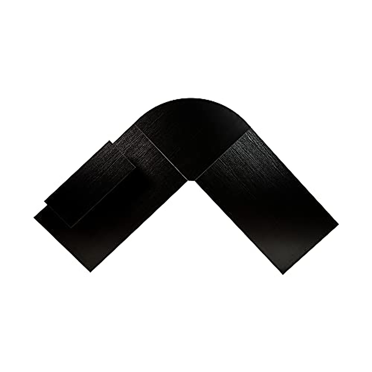 Flash Furniture Ginny Corner Desk - Black/Black Space Saving L-Shaped Gaming Desk with Monitor Shelf - 71.5" 2-Tier Computer Desk, Home Office Desk, Easy Assembly