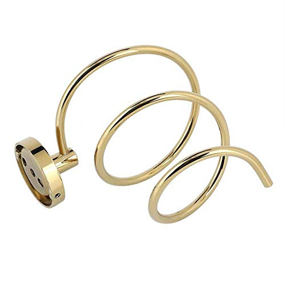 JF-XUAN Golden Wall-Mounted Hair Dryer Holder Bathroom Organizer Shelf Storage Hairdryer Holder Wall Shelves for Barbershop Bathroom Hair Dryer Rack