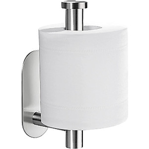 YIGII Toilet Paper Holder Self Adhesive - Adhesive Toilet Roll Holder no Drilling for Bathroom Stainless Steel Brushed