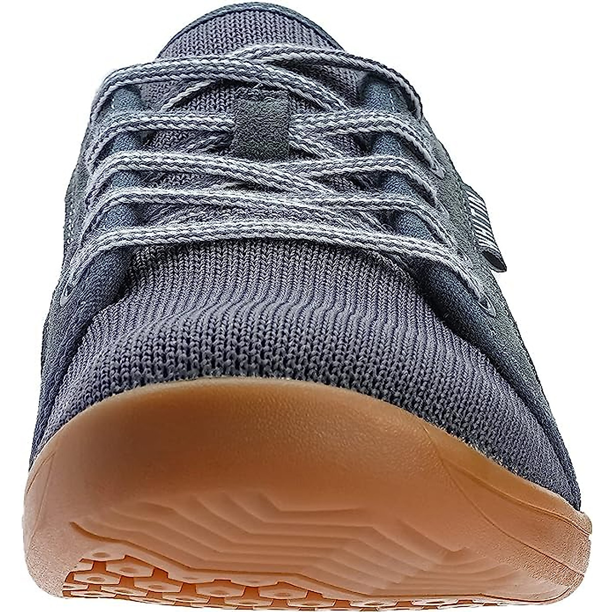 WHITIN Men's Extra Wide Width Casual Barefoot Sneakers Zero Drop Sole W81 Size 12W Minimus Minimalist Tennis Shoes Fashion Walking Grey Gum 45