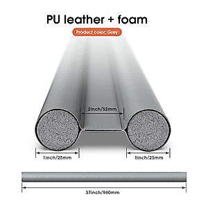 Door Bottom Sealing Strip Removable and Washable Under Door Draft Stopper Home Dorm Bedroom Sound Proof Noise Reduction Door EVA Draft Stopper Gray