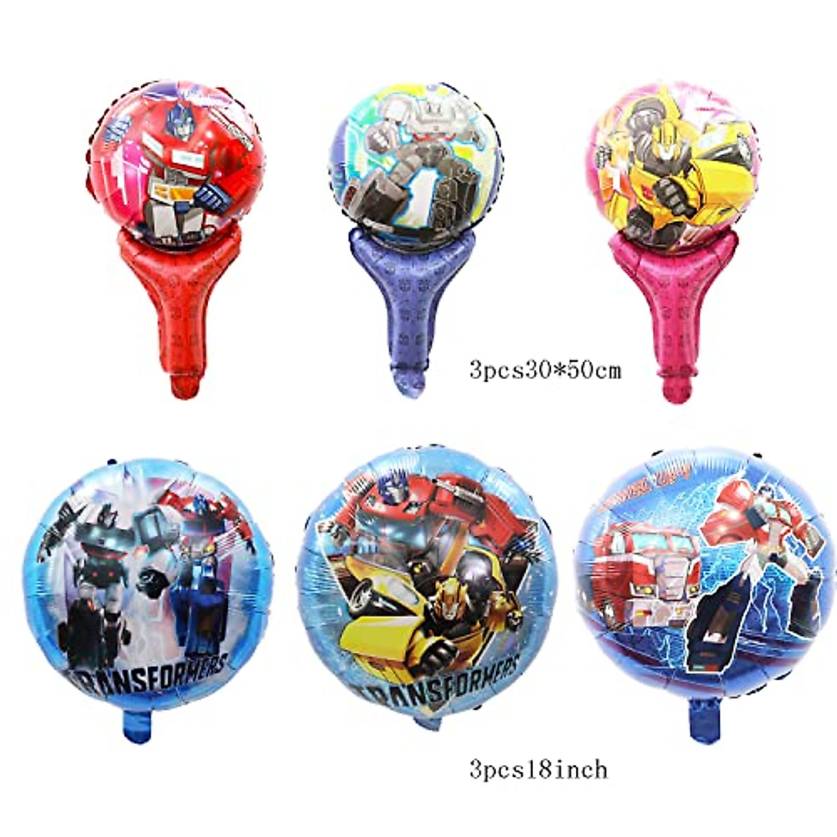 12 pcs Transformers Birthday party balloon，54*73 centimeter Transformers aluminum foil balloon，Used for baby shower, gender reveal party decoration.