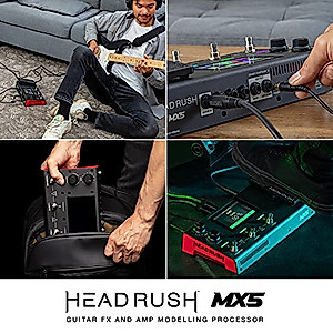 HEADRUSH MX5 - Black - Electric Guitar Multi Effects Pedal with Touch Screen, Expression Pedal, Looper, and Audio Interface