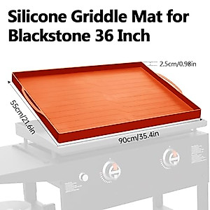 36in Blackstone Griddle Silicone Mat for Blackstone 36 Inch Griddle, KPAIDA Griddle Buddy Grill Mat, Anti Rust Mat for Grill, Heavy Duty Silicone Blackstone Griddle Cover