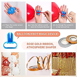 180Pcs Rose Gold Balloon Arch Kit， Rose Gold Balloon Decoration Set for Wedding Baby Shower Birthday Bachelorette Holiday Anniversary Graduation Party Decorations Supplies for Girls and Women