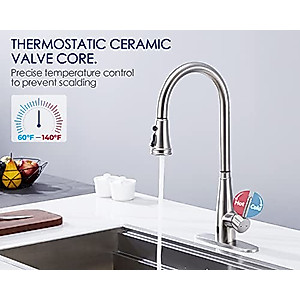 ARRISEA Touchless Kitchen Faucet with Pull Down Sprayer Motion Sensor Smart Activated Hands-Free Kitchen Sink Faucet Brushed Nickel