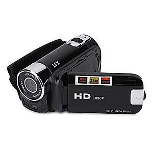 Keenso 2.4 Inch LCD Screen HD Digital Video Camera, 270 Degree Rotation Digital Camera, Vintage Camera for Home Party, Outdoor Picnic, Camping, 118 x 51.5 x 58.5mm(Black)