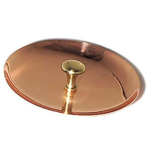 Pure Copper Pitcher (70 oz, 2 Liter) Handcrafted Water Jug & Copper/Brass Lid, Raw Interior for For Ayurveda Health