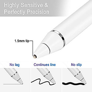 Active Stylus Pens for Touch Screens, Digital Stylish Pen Pencil Rechargeable Compatible with Most Capacitive Touch Screens