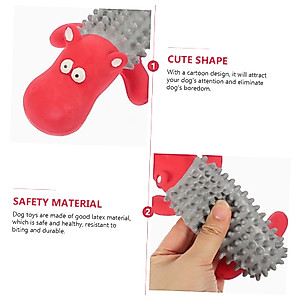 Sosoport Pet Latex Toys Teeth Cleaning Toy Dog Teething Toy Dog Chewing Toy Vocalizing Dental Care Toy Dog Supply Puppy Chewing Toy Adorable Dog Toy Puppy Toy Dog Chew Toy
