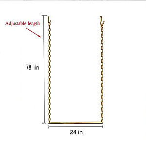 MDEPYCO 2 Pcs Height Adjustable Metal Chain Clothing Hanging Racks,Creative Commercial Wedding Dress Display Shelf,Retail Store Metal Garment Rack,Ceiling Mount Clothes Storage Hanger (Gold, 24" L)