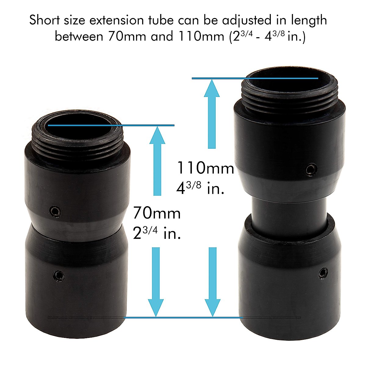 Flight Stick Grip Extension Kit Configuration #7 Compatible with Thrustmaster Warthog, F-16C Viper HOTAS, F/A 18, VirPil, WinWing and Moza AB9 Flight Sticks And Bases