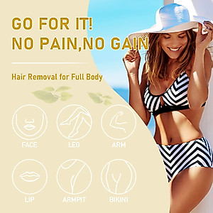 Wax Beads for Hair Removal, ANREACHO 10.5oz Waxing Beads At Home Hard Wax Beads Beans for hair removal Kit Brazilian Bikini Face Eyebrow Back Chest Legs waxing with 10pcs Spatulas