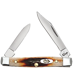 Case WR XX Pocket Knife Red Stag Small Pen Item #9581 - (R5233 SS) - Length Closed: 2 5/8 Inches