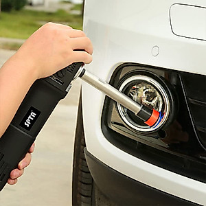 SPTA Stainless Steel Rotary Extension Shaft Set, 75mm,100mm,140mm, 5/8"-11 Thread for Rotary Polisher,Car Polisher,Polishing Pads,Backing Plate Electric Polisher