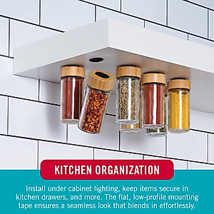 VELCRO Brand Industrial Fasteners Low Profile Thin Design | Professional Grade Heavy Duty Strength Holds up to 10 lbs on Smooth Surfaces | Indoor Outdoor Use, 10ft x 1in, White