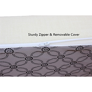 Ginsimar Custom Cushion Indoor/Outdoor, Bench Pad, Bay Window Cushion, Chair Pads, Sofa Cushion, Window Seat Pad (White,17.7"x17.7"x4")