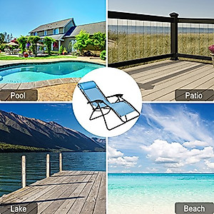 Flexzion Zero Gravity Chair - Anti Gravity Outdoor Lounge Patio Folding Reclining Chair and Textilene Seat with Footrest & Adjustable Pillow for Yard, Beach, Camping, Garden, Pool (Sky Blue)