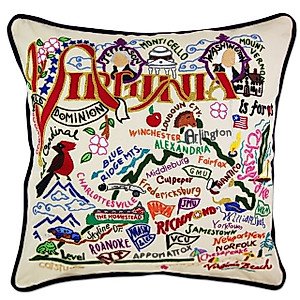 Catstudio Virginia Embroidered Decorative Throw Pillow