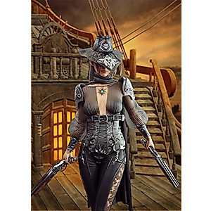 CORFOTO Fabric 3x5ft Sailing Backdrop Theme Photography Pirate Ship Deck Attic Stairs Background for Boy Girl Adult Portrait Photoshoot Birthday Party Bridal Shower Room Tapestry Pet Photo Booth