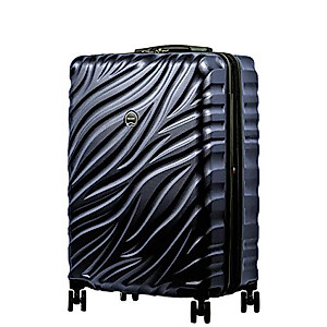 DELSEY PARIS Alexis Lightweight Luggage, Large Expandable Spinner Double Wheel Hardshell Suitcases with TSA Lock, Navy, Checked-Large 29-Inch