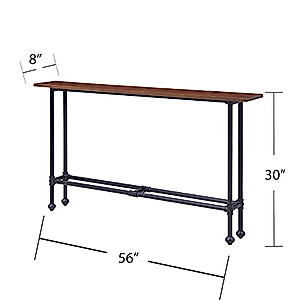 SEI Furniture Agnew Skinny Console Table, black (AMZ0906MC), 56 in x 8 in x 30 in