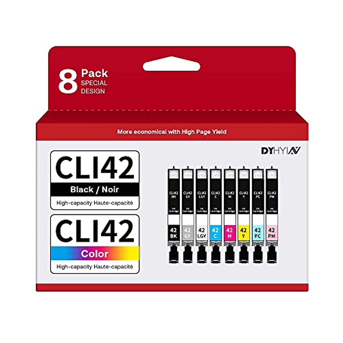 CLI-42 Compatible Ink Cartridges Replacement for Canon CLI42 CLI-42 CLI 42 Use with Pro-100 Pro 100 Printer 8 Value Pack