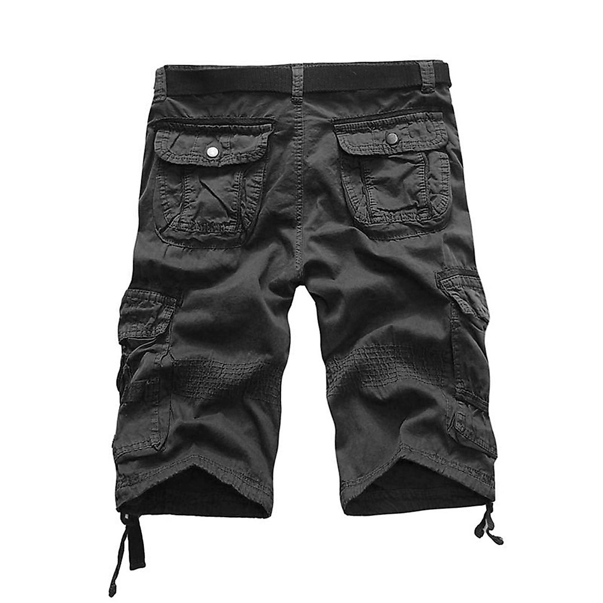 Men's Relaxed Fit Camo Cargo Shorts Lightweight Multi Pocket Outdoor Short Pants Casual Hiking Tactical Shorts (Black 1,36)