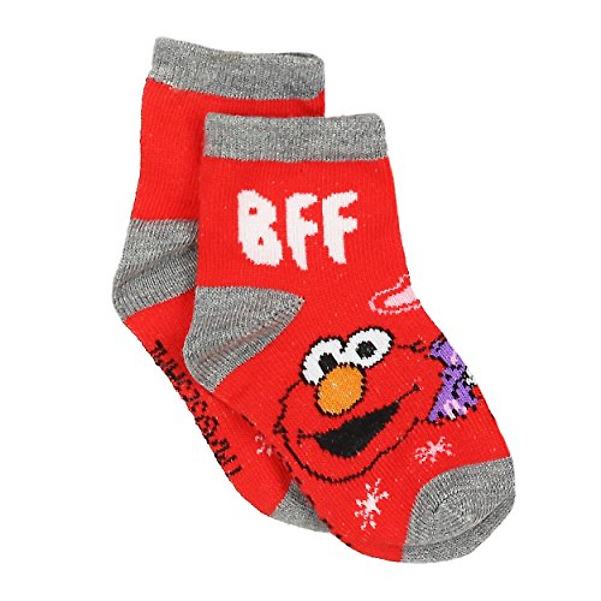 Sesame Street Girls 6 pack Quarter Socks (2-4 Toddler (Shoe: 4-7), 6 pk Elmo Abby)