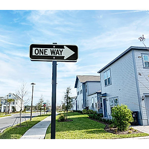 One Way Sign with Right Arrow,18x6 Inches Engineer Grade Reflective Rust Free Aluminum,Weather/Fade Resistant, UV Protected,Easy to Mount,Indoor/Outdoor Use