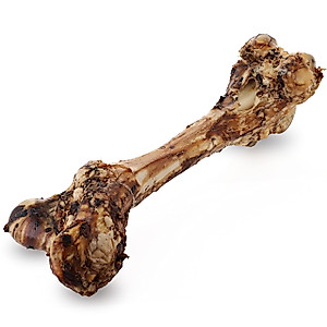 Raw Paws Monster Beef Femur Bones for Dogs, 14-inch, 1-ct - Packed in The USA - Smoked Dog Bones for Large Dogs, Natural Dog Bones for Aggressive Chewers, Giant Dog Bone, Huge Dog Bone