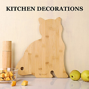 Cat Shaped Charcuterie Board Funny, Kids Serving Board, Cute Cheese Board, Personalized Bamboo Cutting Board 15" x 13" x 0.6”