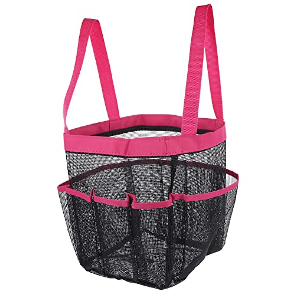 Cabilock 3pcs Mesh Toiletry Bag Mesh Wash Bag Bath Bag High Capacity Nylon Edging Rosy