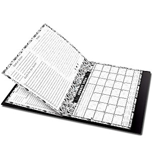 2024-2025 Academic Year 12 Months Student Calendar/Planner for Wall & Desk & 3-Ring Binder, for School, Teacher, Student (Black&White Paisley Edition #010)