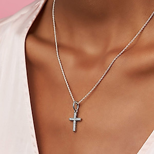 PANDORA Jewelry Sparkling Cross Cubic Zirconia Pendant in Sterling Silver