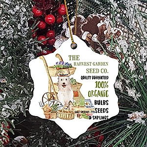 Memorial Pendant Christmas Ornaments Organic Bulbs Seeds & Saplings The Dog Pet Owner Vegetables And Flowers Harvest Garden Christmas Keepsake Pendant Decorations Ornament Gifts Hanging Ornament for C
