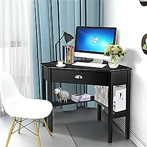 MJWDP Corner Computer Desk Laptop Desk Wooden Workstation Home Office Furniture Desk