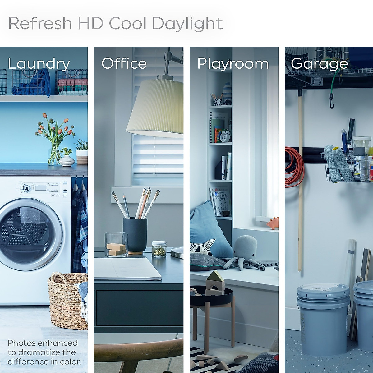 GE Refresh LED Light Bulbs, 40 Watt, Daylight, A19 (2 Pack)