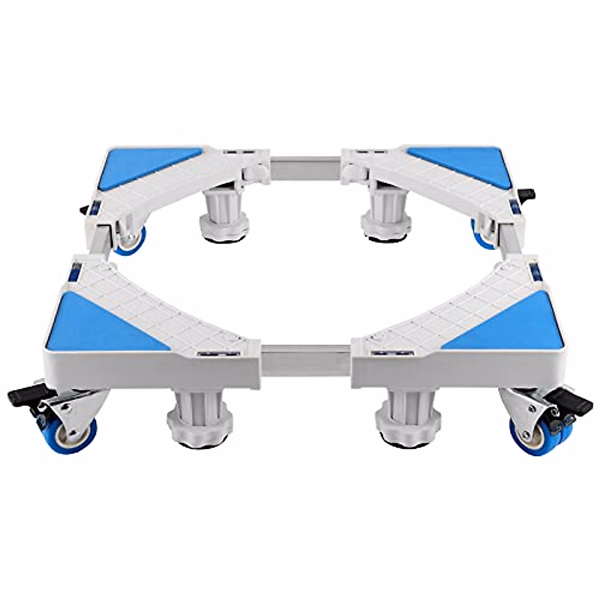 DAANYAP 2 Pack Washing Machine Stand, Adjustable Washing Machine Base with 4 Locking Wheels and 4 Strong Feet, Adjustable Furniture Dolly for Washing Machine, Fridge, Dryer, 441 lbs