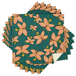 FRODOTGV Creative Pattern Flowers Ethnic Style Kitchen Accessories for Cooking New Home Tea Towel Kitchen Terry Dish Cloth Farmhouse Kitchen Hand Towels