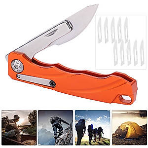 YUANJS Folding Knife,Mini Folding Knife with Blades Replacement Portable Pocket Key Knife for Outdoor Camping