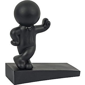 Cute Door Stop, Decorative and Sturdy, Well Designed Door Stopper, Effective to Hold Your Door Open, 1 Pack, Black (Patented)