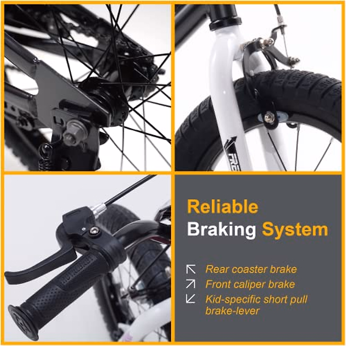 Royalbaby Kids Bike Boys Girls Freestyle BMX Bicycle With Kickstand Gifts for Children Bikes 18 Inch Red (RB18B-6R)