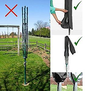 C/A Rotary Dryer Cover Rotary Airer Cover for Drying Rack Protection Waterproof Washing Line Cover for Outdoor Garden Courtyard (Black)