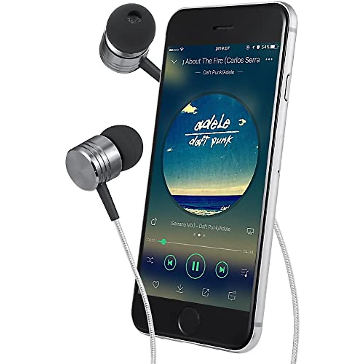 Betron B650 in Ear Headphones Earphones Wired with Noise Isolating Earbuds Tangle-Free Cord Carry Case Soft Ear Buds 3.5mm Plug (Black)