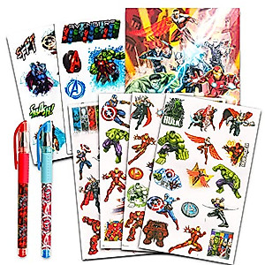 Marvel Comics Poster Set for Kids ~ 12 Pc Bundle with Marvel Superhero Posters for Room Decor and Walls, Stickers | Comic Book Prints