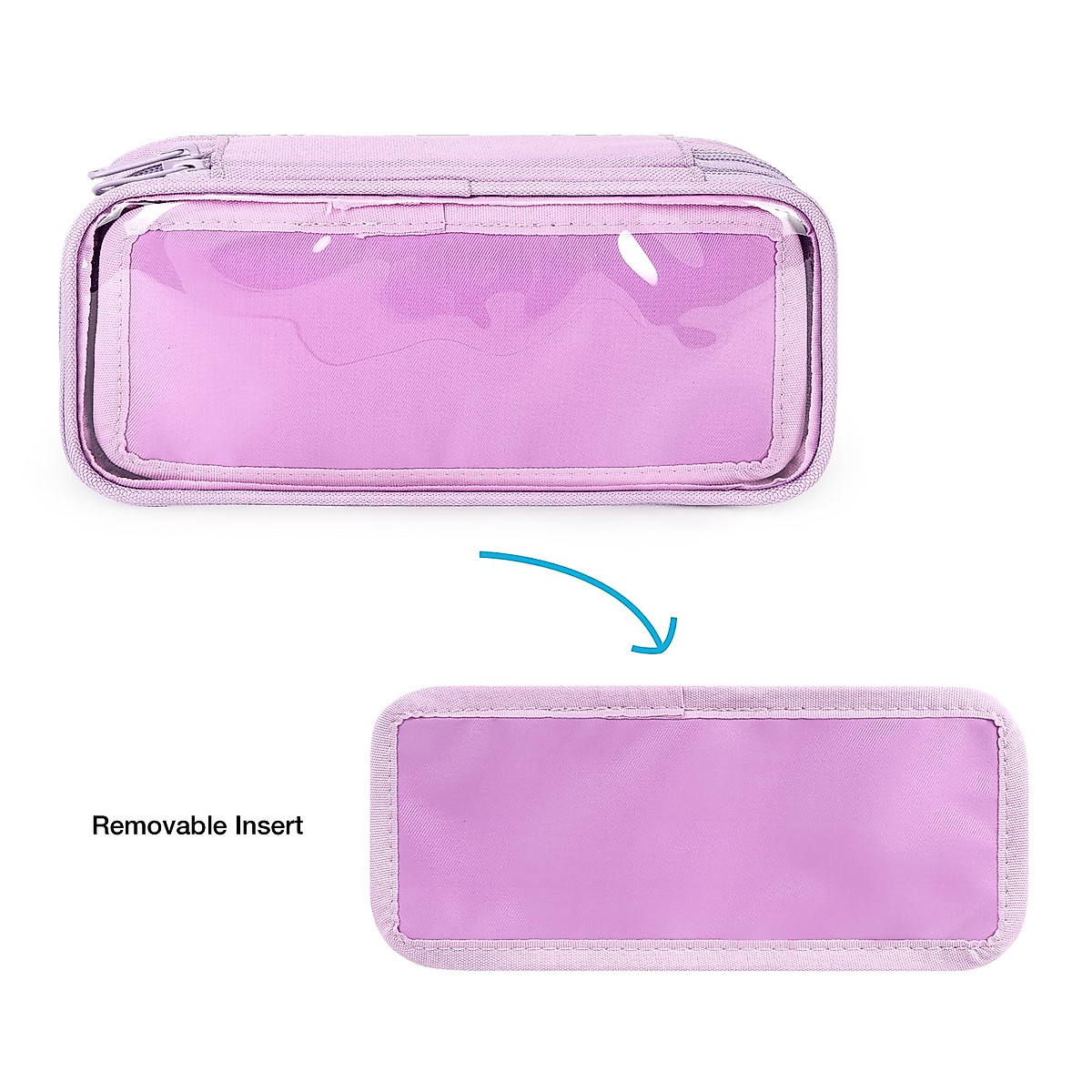 STEAMEDBUN Pencil Pouch for Teen Girls and Adult, Cute Aesthetic Pencil Case for School Office,Pencil Bag Ita Bag with Insert