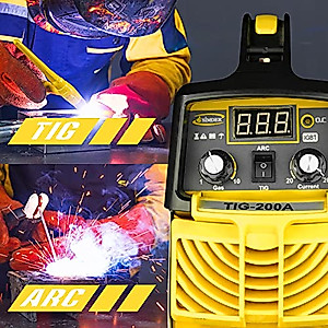 SSIMDER TIG Welder 110V/220V Dual Voltage 200A TIG/ARC/Stick 2 in 1 Welder IGBT Inverter DC TIG Welding Machine